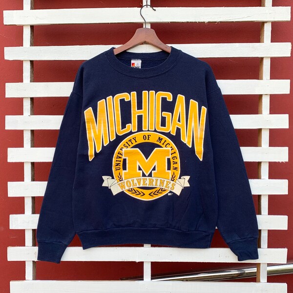 University of Michigan Vintage Sweatshirts - Etsy