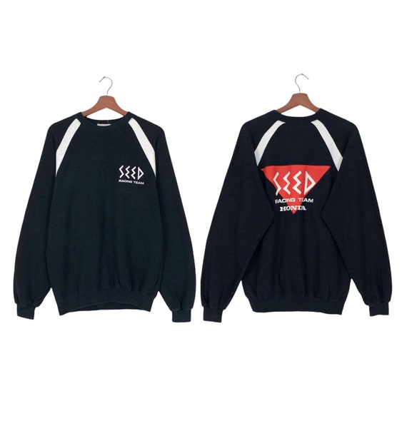 Rare! Vintage 1990s Seed Racing Team Honda Crewneck L… - Gem