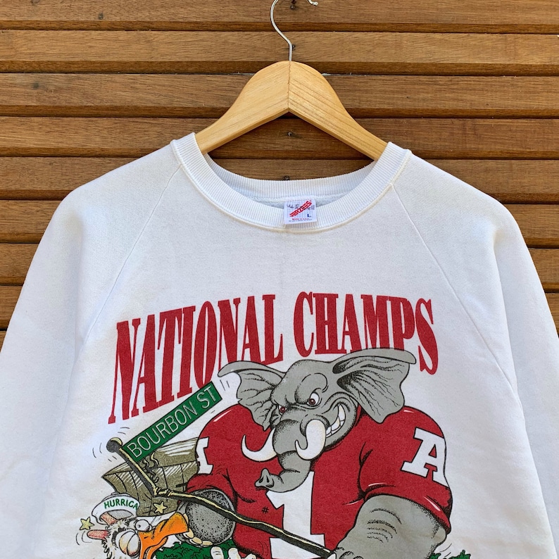Rare Vintage 1990s Alabama Crimson Tide VS Miami Crewneck Longsleeve ...