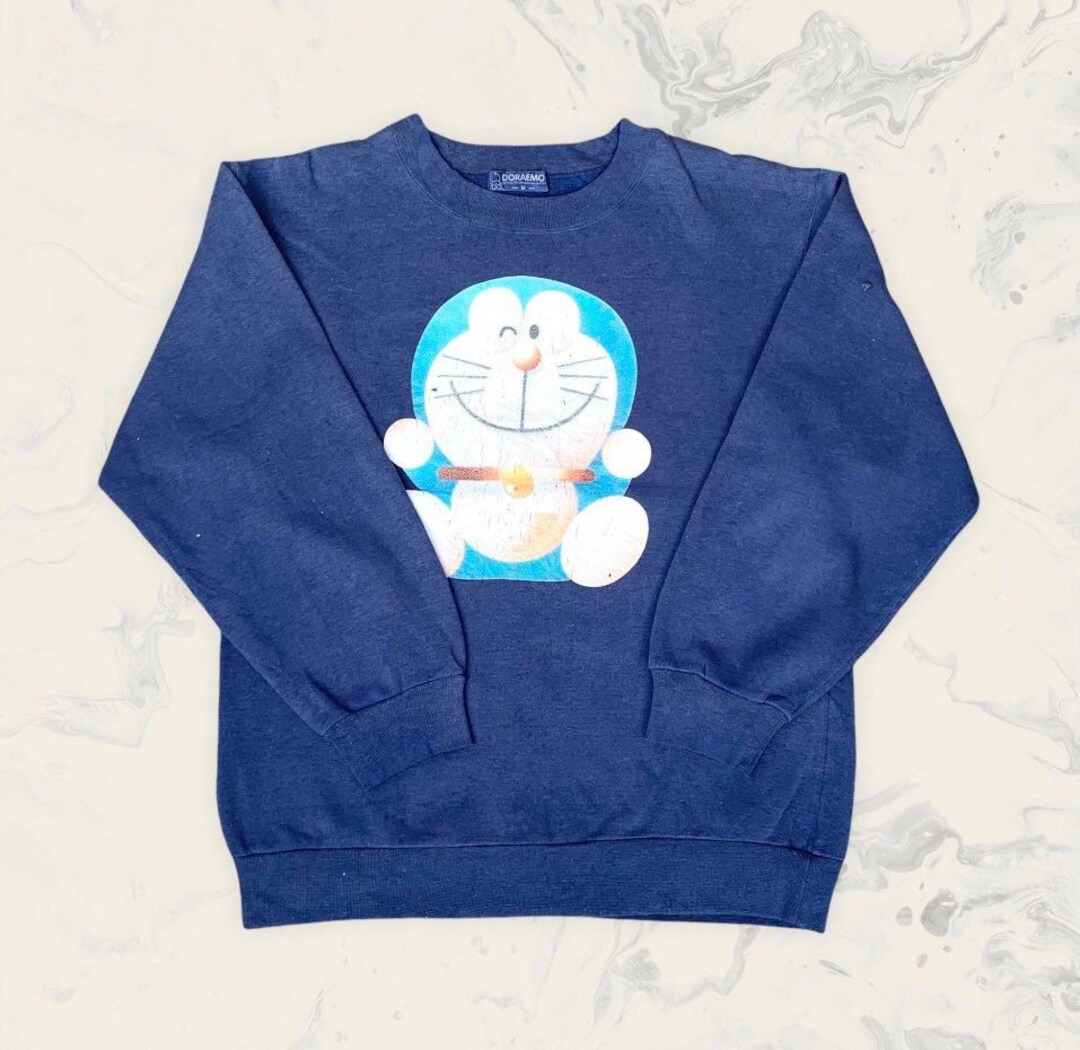 Rare Vintage 1990s Doraemon Manga and Anime Series Crewneck Long Sleeve ...