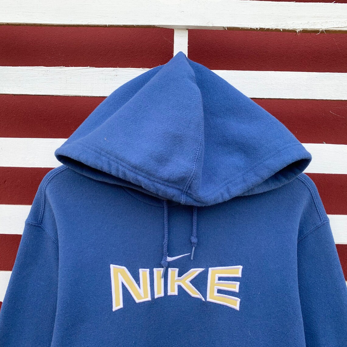 Rare! Vintage 1990s Nike Middle Hoodie Sweatshirt Big Logo Nike Small ...