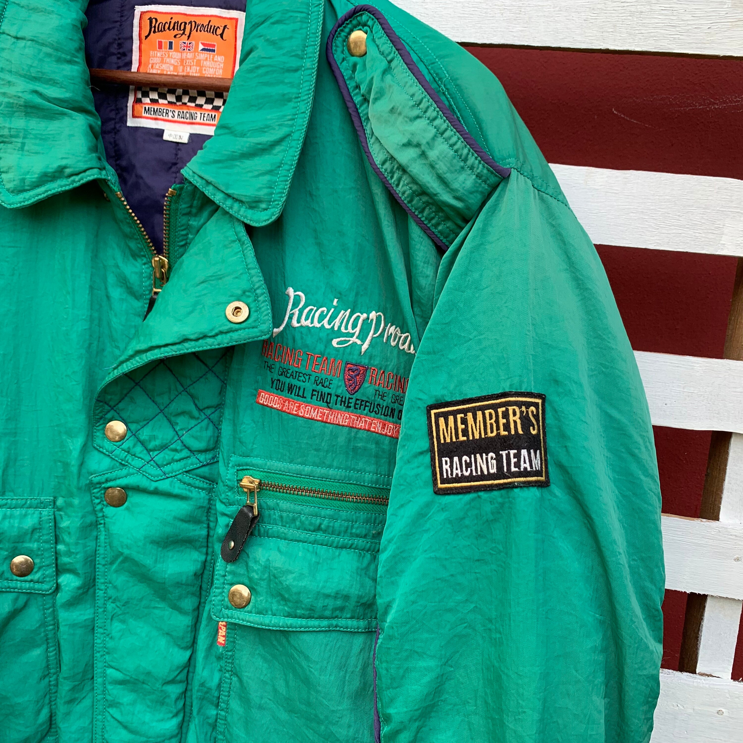 Rare! Vintage 1990s Racing Product Members Racing Team Jacket Vintage ...