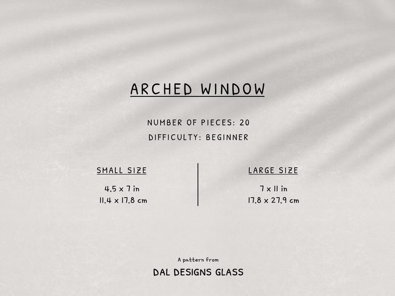 Arched Window – Stained Glass Pattern PDF - Etsy