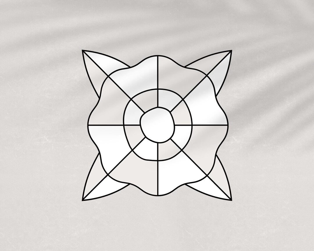 Wobbly Flower – Stained Glass Pattern PDF - Etsy