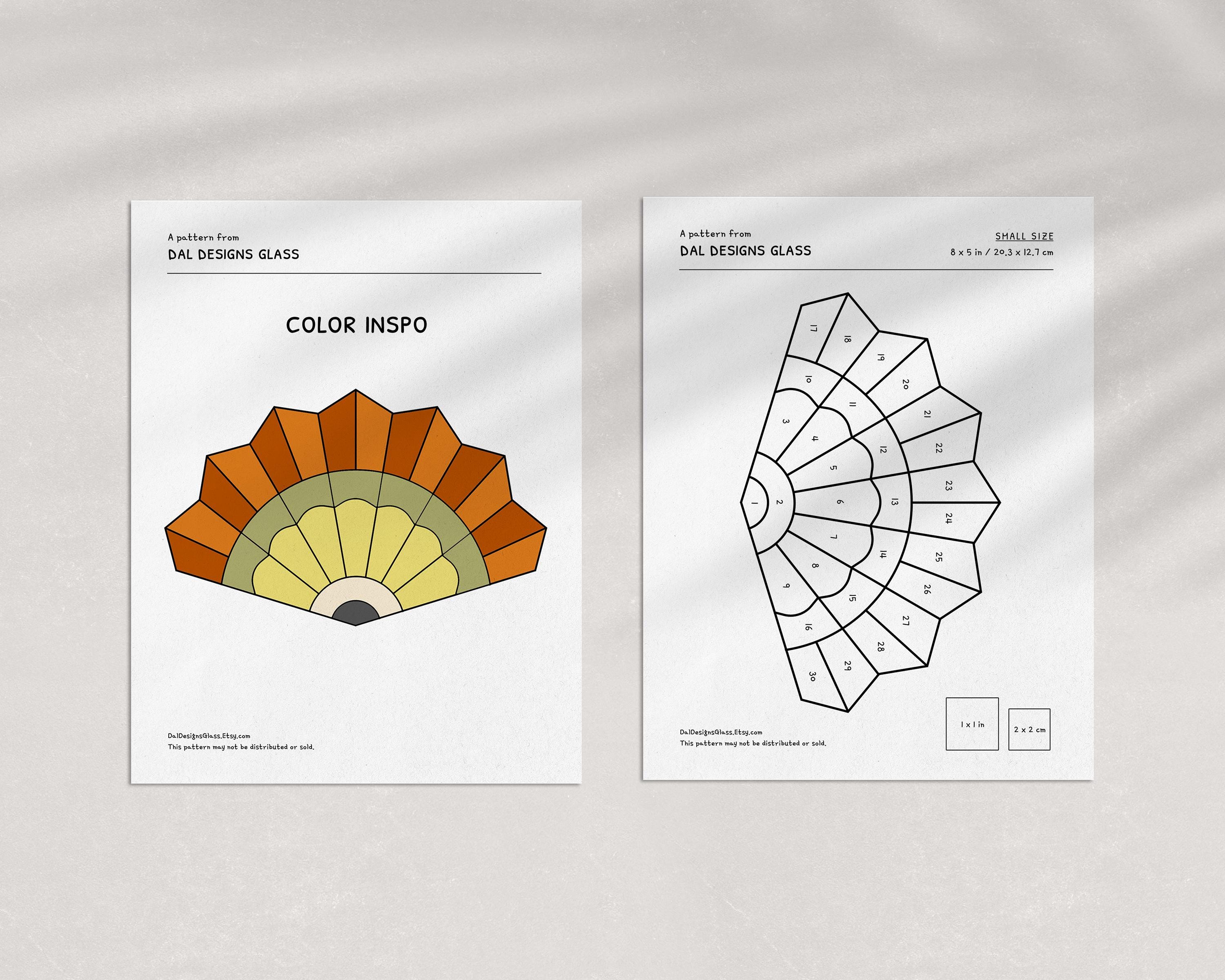 Ornate Fan – Stained Glass Pattern PDF - Etsy