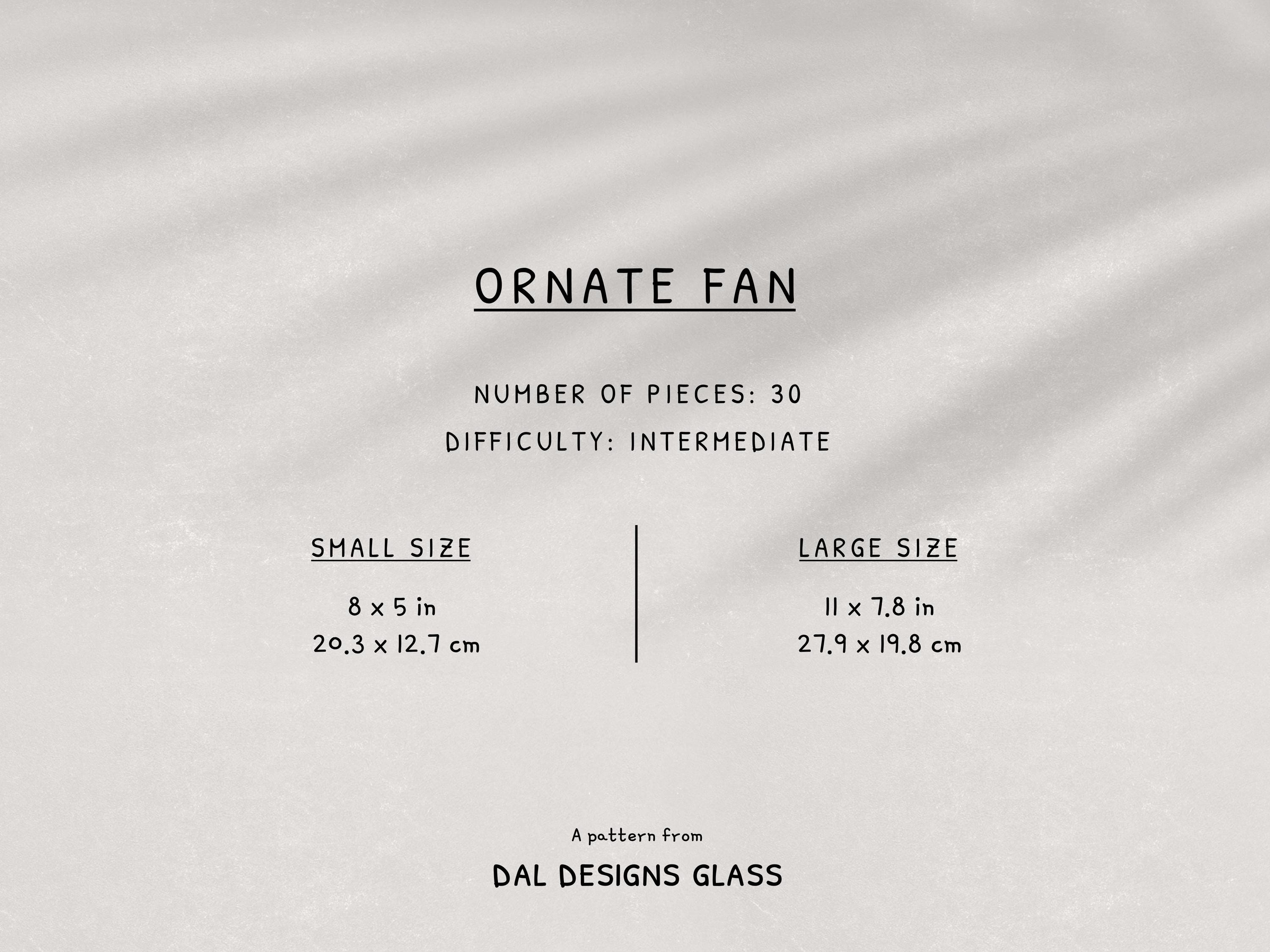 Ornate Fan – Stained Glass Pattern PDF - Etsy