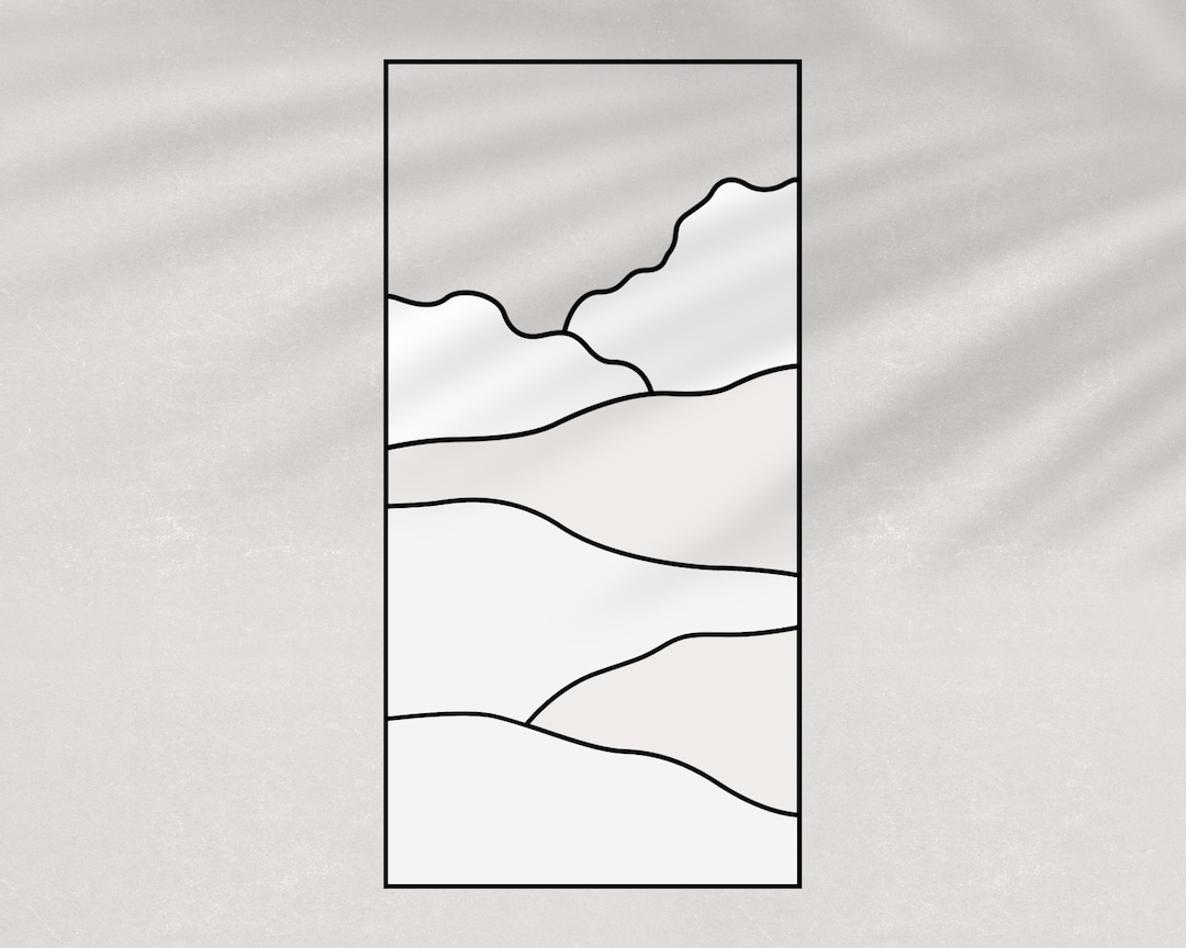 Cloudy Landscape – Stained Glass Pattern PDF - Etsy