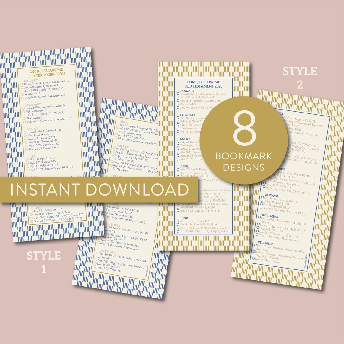 Come Follow Me 2026 Bookmark Reading Schedule Old Testament Instant ...