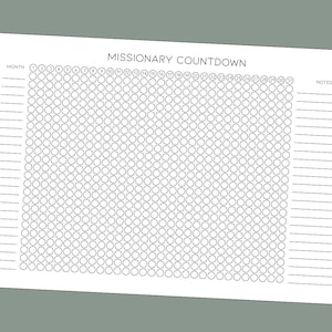 Printable LDS Missionary Countdown (for Elders and Sisters) - Etsy