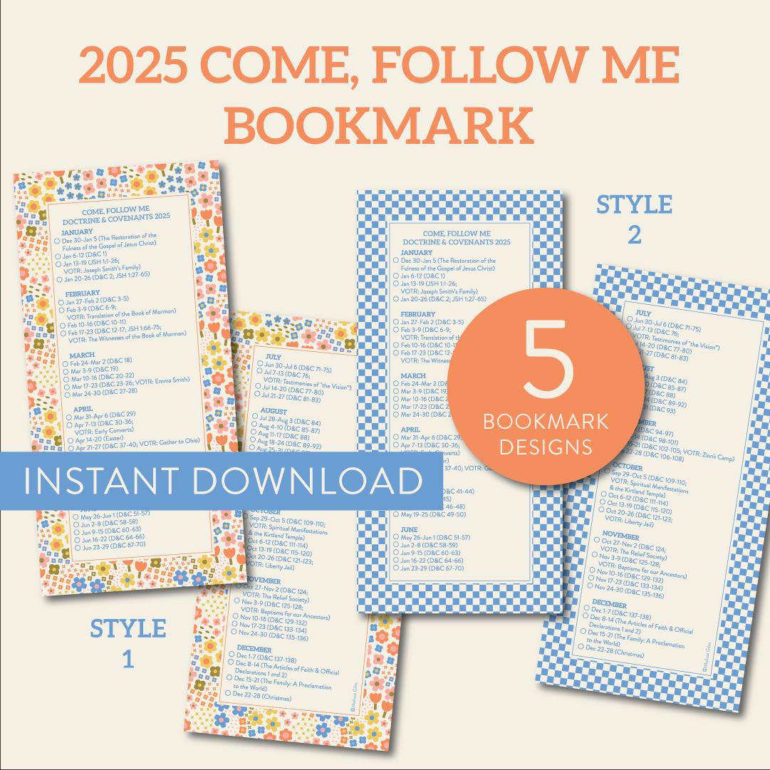 Come Follow Me 2025 Bookmark Reading Schedule Doctrine & Covenants ...