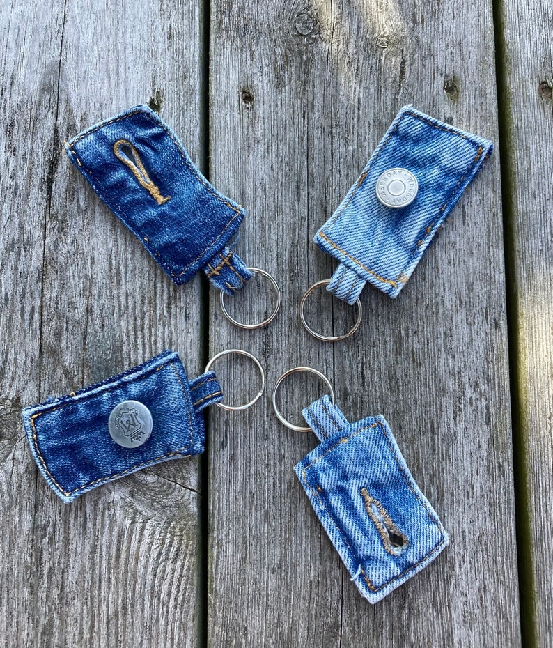 Upcycled Denim Key Chain - Etsy