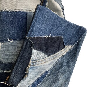 Crazy Quilt Denim Tote Bag. Two in One Bag. Patch Work Tote - Etsy