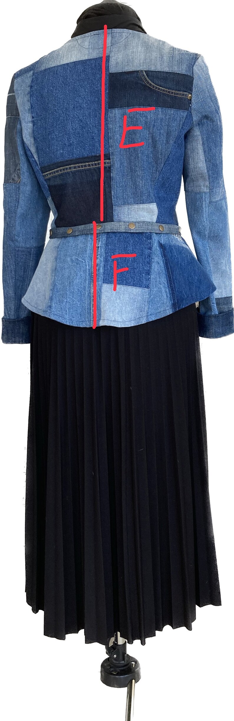 Patch Work Denim Jacket. Upcycled Denim Jacket. Unique Denim Jacket. Two in One Jacket. - Etsy