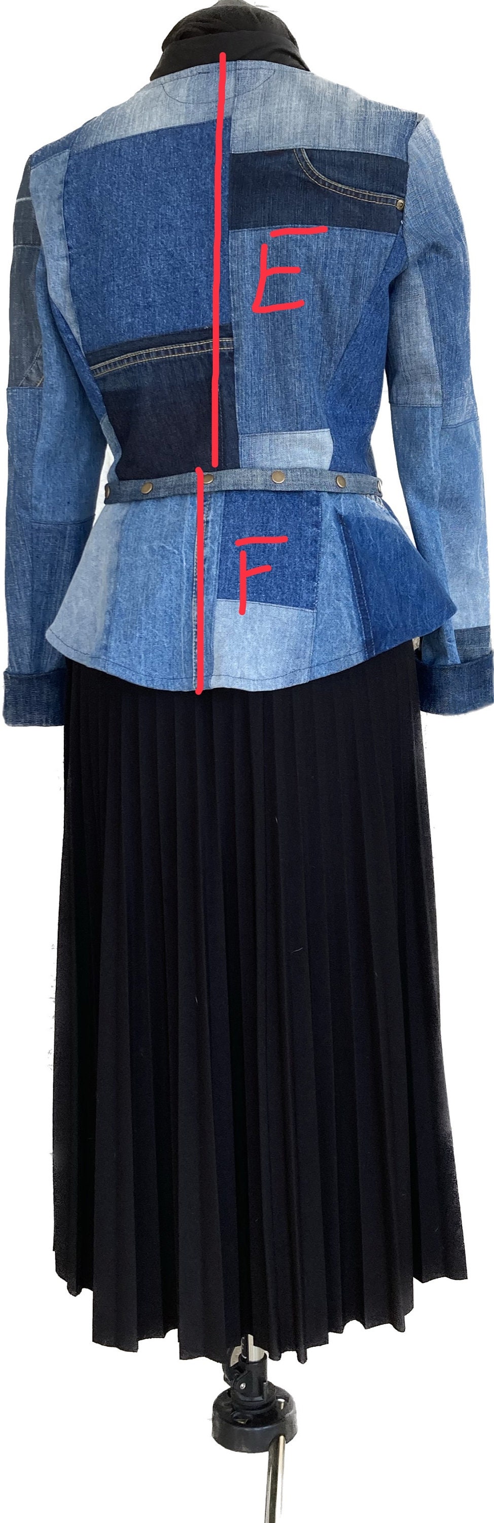 Patch Work Denim Jacket. Upcycled Denim Jacket. Unique Denim Jacket ...