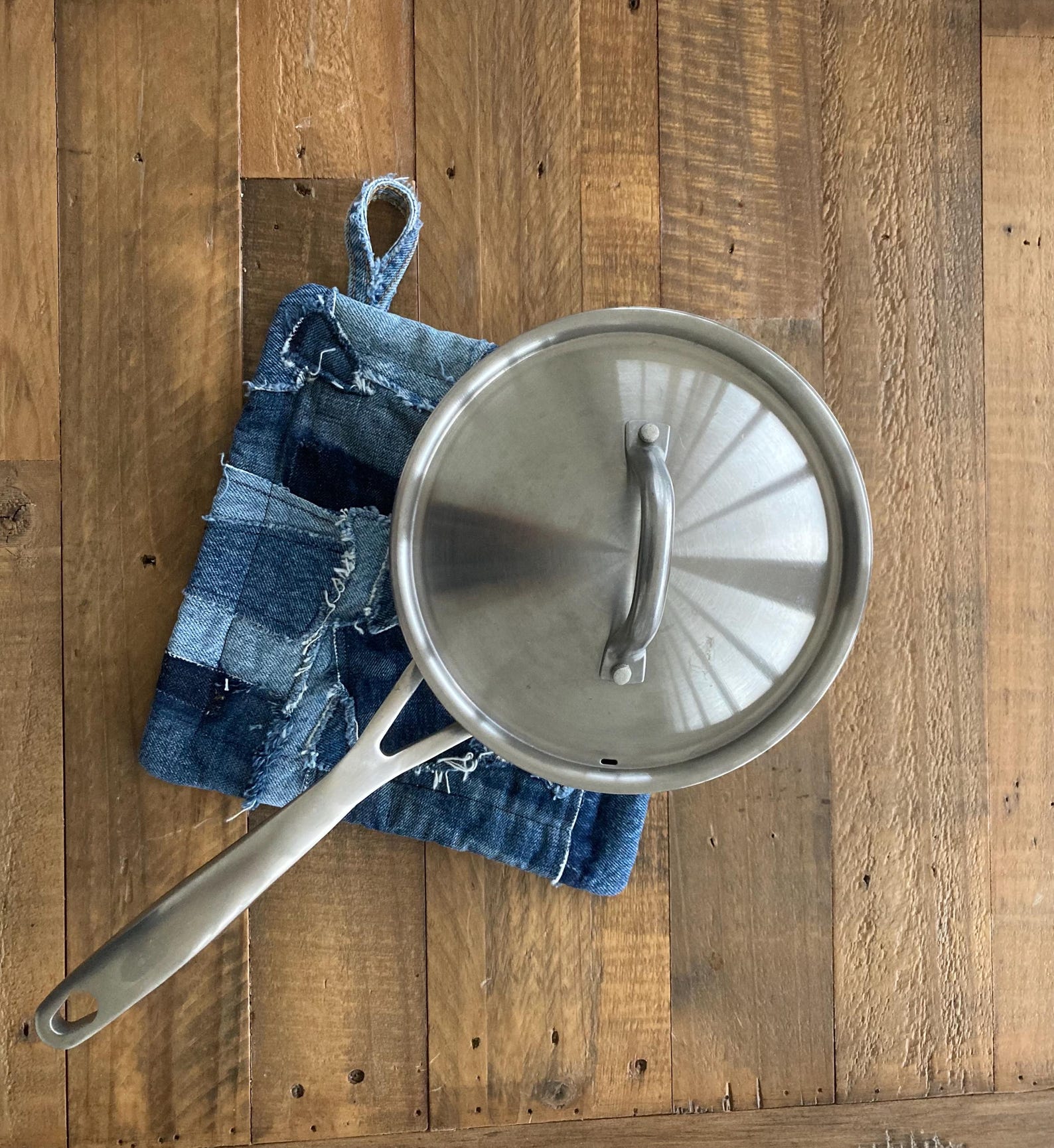 Upcycled Denim Potholders. Oven Mitts. Kettle Holders. - Etsy