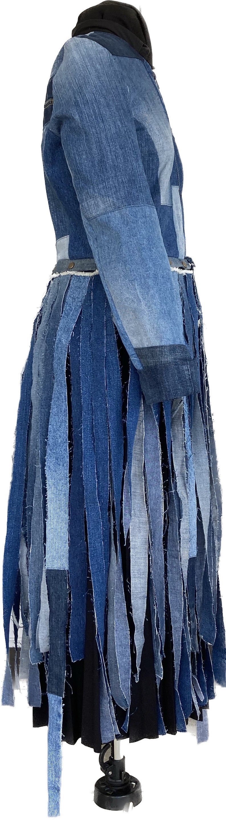 Patch Work Denim Jacket. Upcycled Denim Jacket. Unique Denim Jacket ...