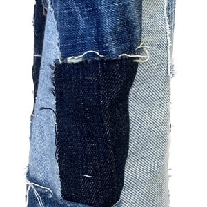 Crazy Quilt Denim Tote Bag. Two in One Bag. Patch Work Tote - Etsy