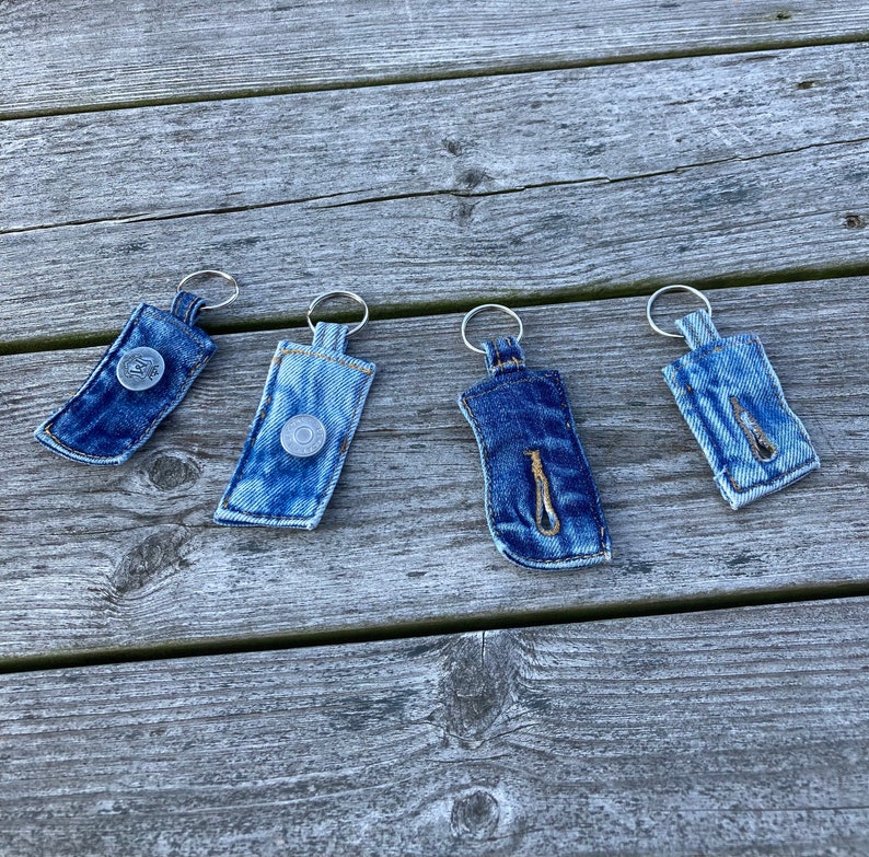 Upcycled Denim Key Chain - Etsy