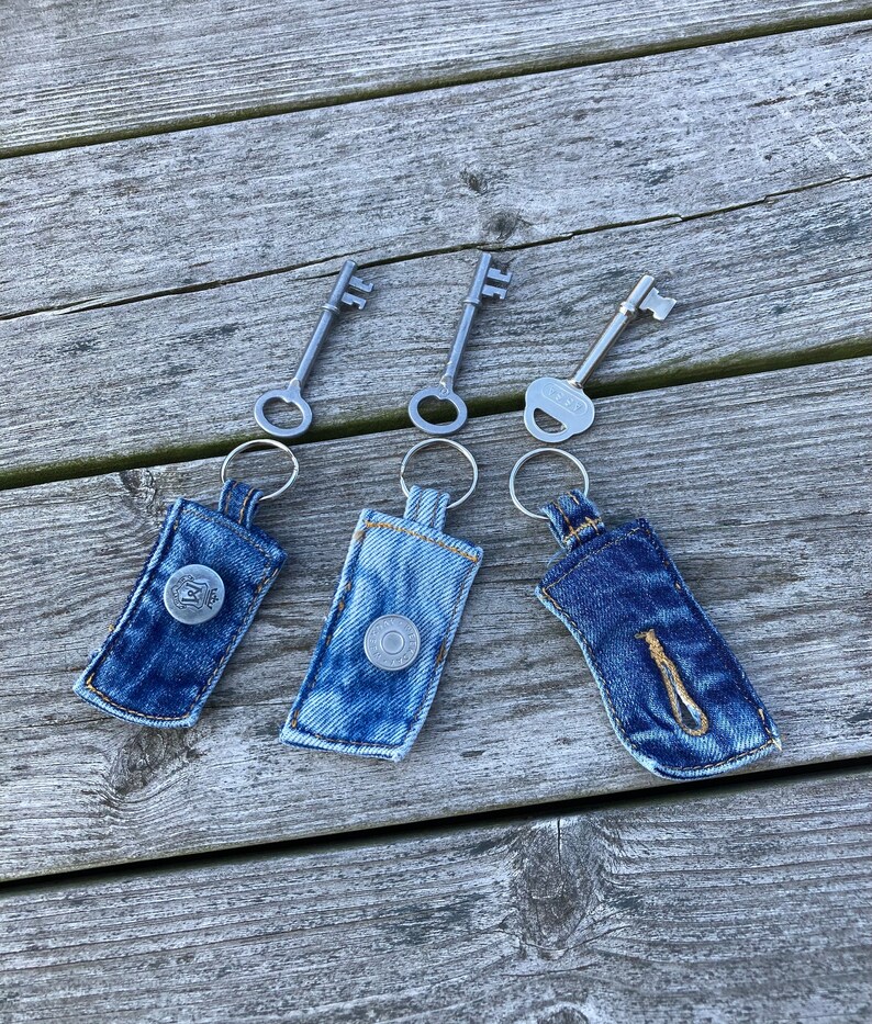Upcycled Denim Key Chain - Etsy