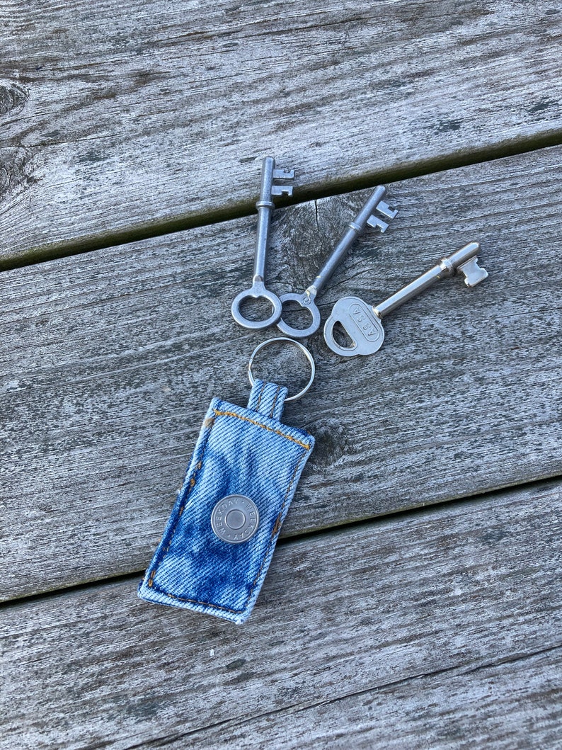Upcycled Denim Key Chain - Etsy