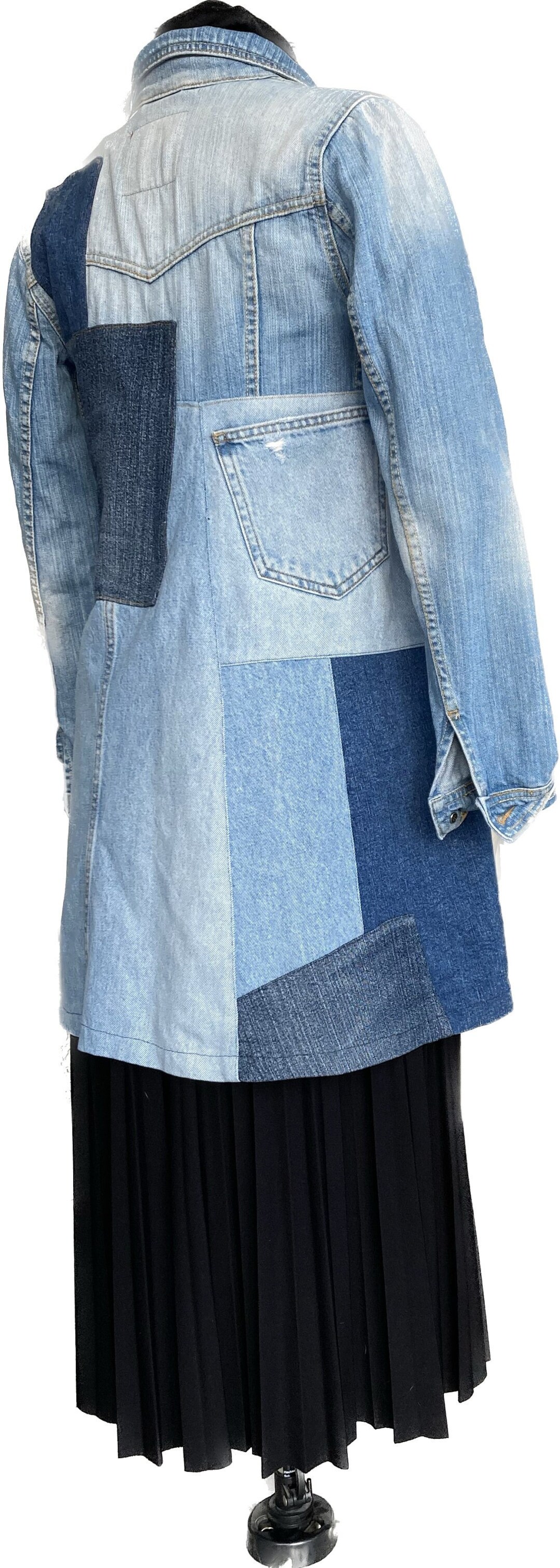 Patch Work Denim Jacket. Upcycled Denim Jacket. Unique Denim Jacket. A-line Jacket. - Etsy