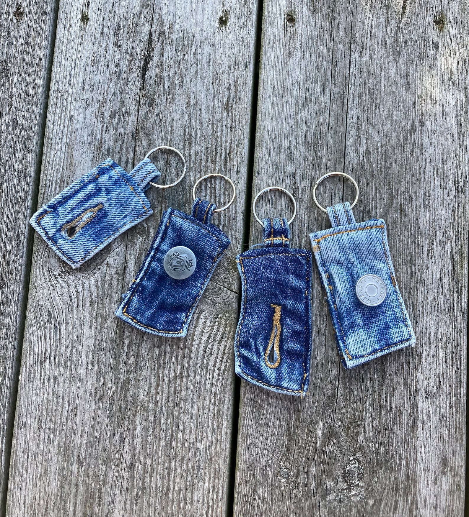 Upcycled Denim Key Chain - Etsy