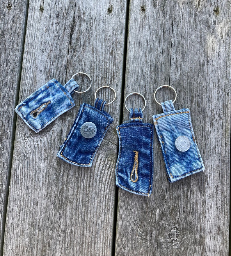 Upcycled Denim Key Chain - Etsy
