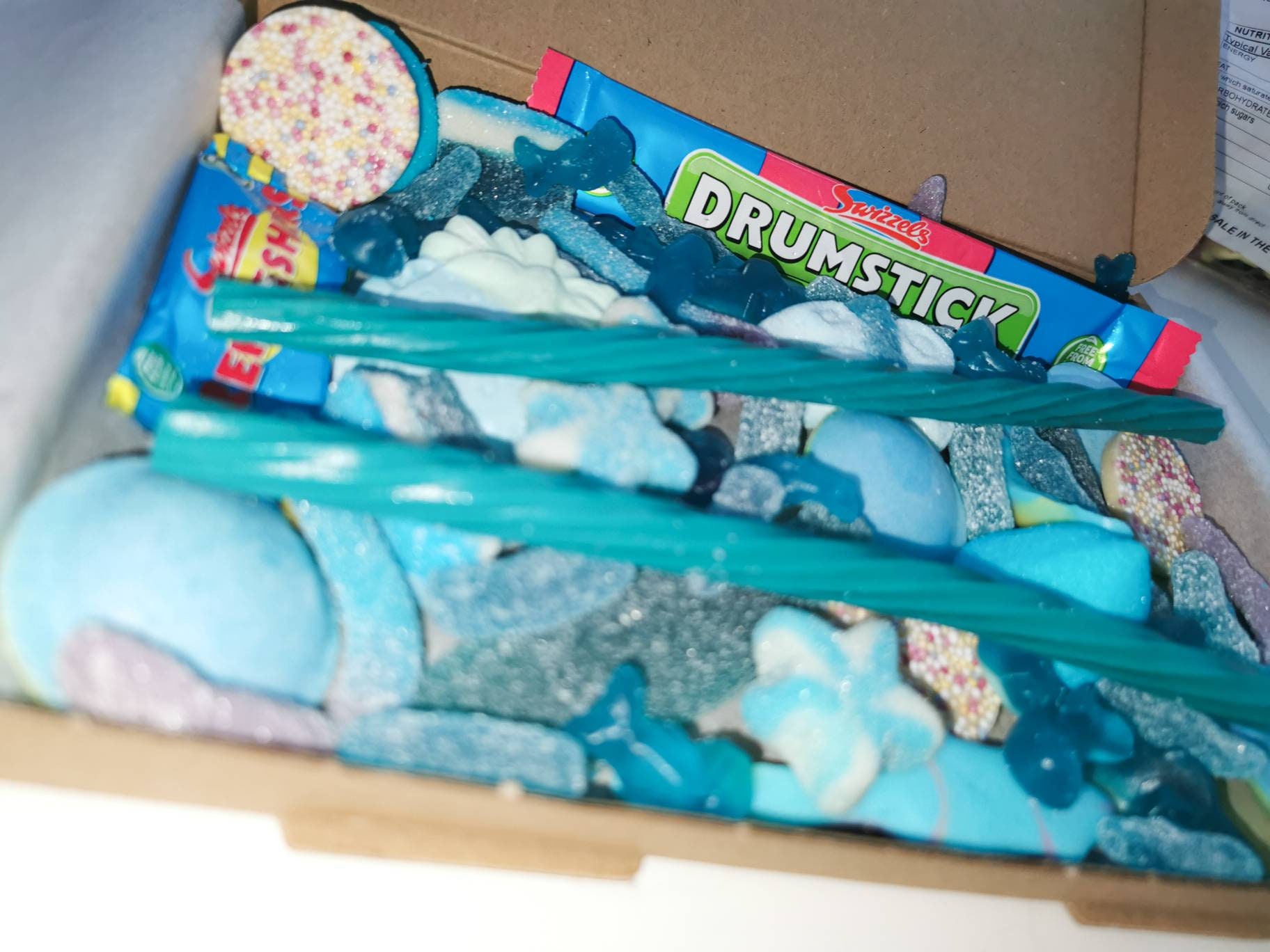 Gran caja dulce azul regalo envuelto y personalizado | Etsy