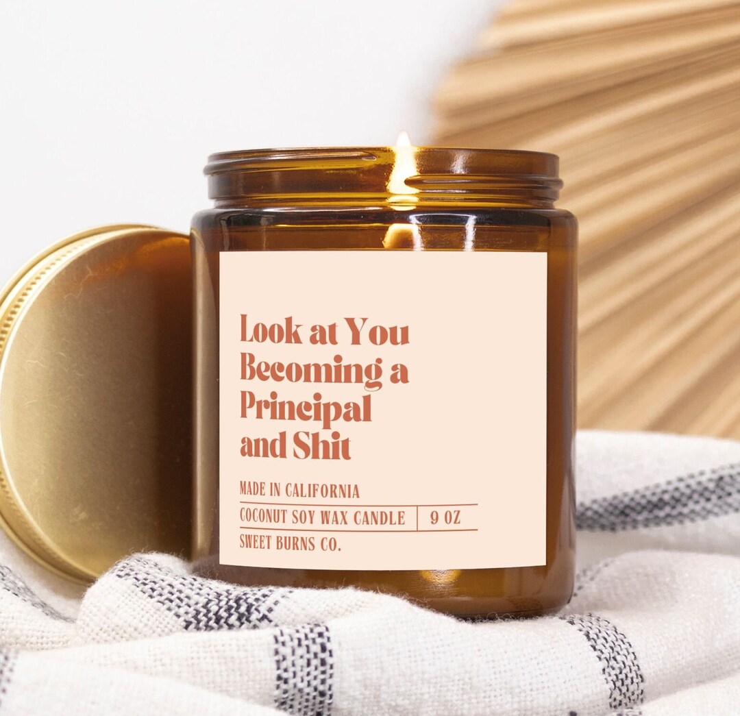 New Principal Congratulations Candle Gift Look at You - Etsy
