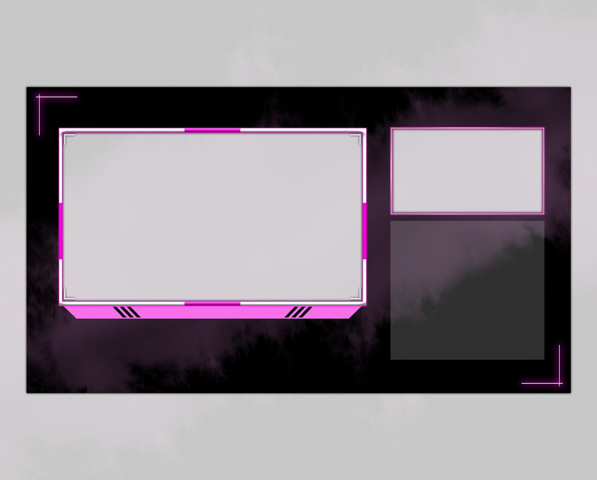 Neon Twitch Overlay Simple Minimalist Screens | Etsy