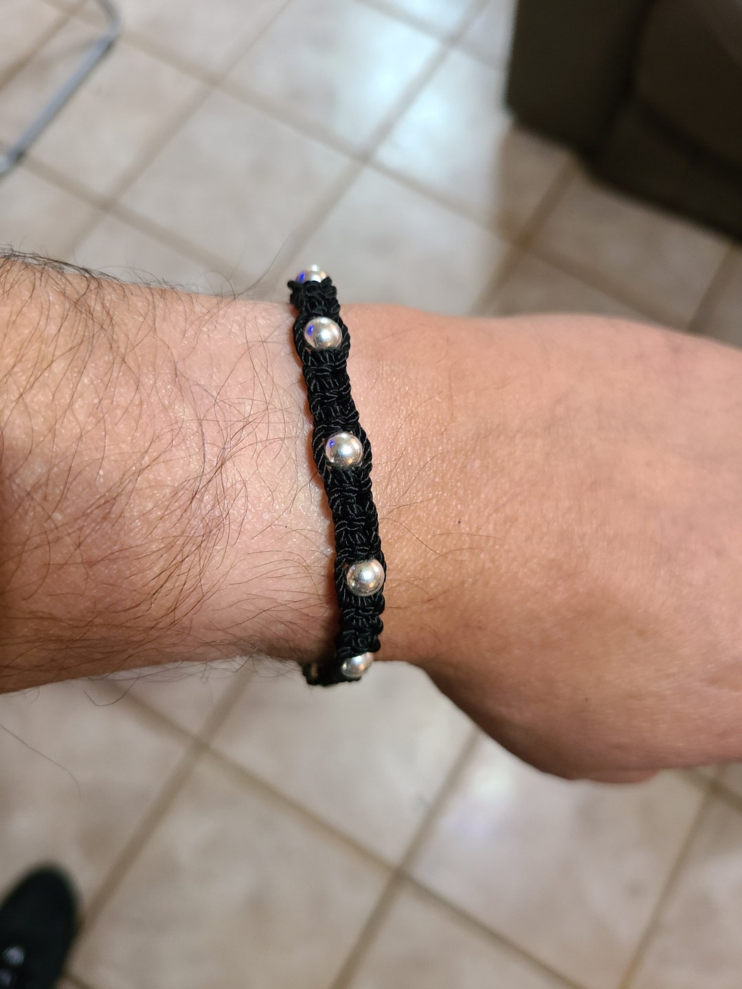 Sterling Silver, Shambala, Handmade Knotted Bracelet Adjustable.i Am a ...