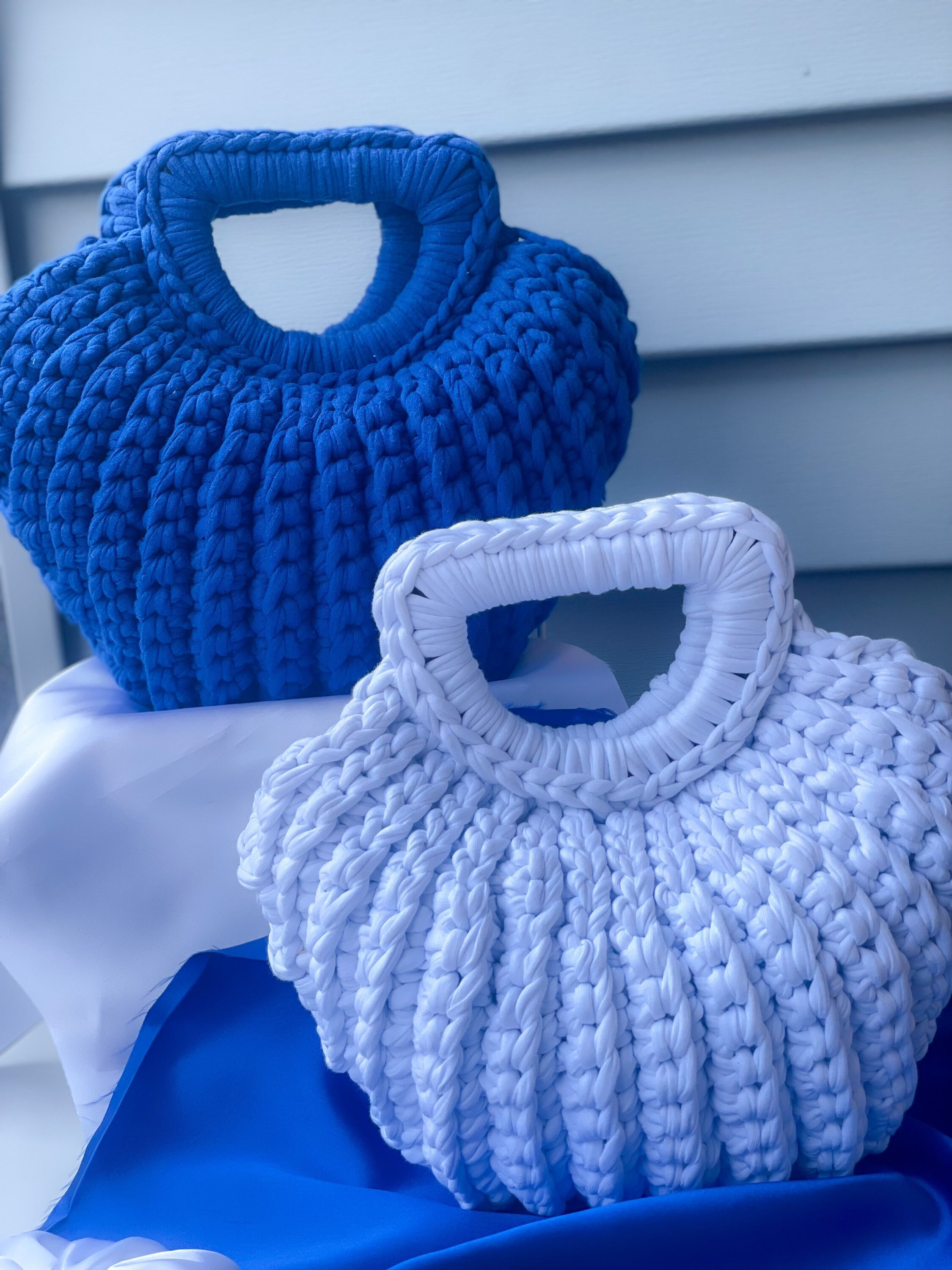 Seashell Handmade Crochet Bag Crochet Bag Crochet Puff Bag - Etsy