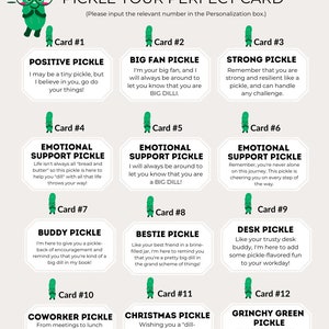 Emotional Support Pickle Positive Affirmation Card, Positive Pickle ...