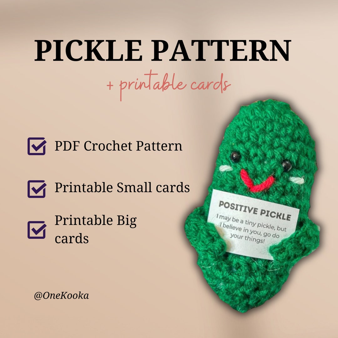 Crochet Pattern, Emotional Support Pickle Pattern, Christmas Crochet ...