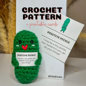 Crochet Pattern, Emotional Support Pickle Pattern, Christmas Crochet ...