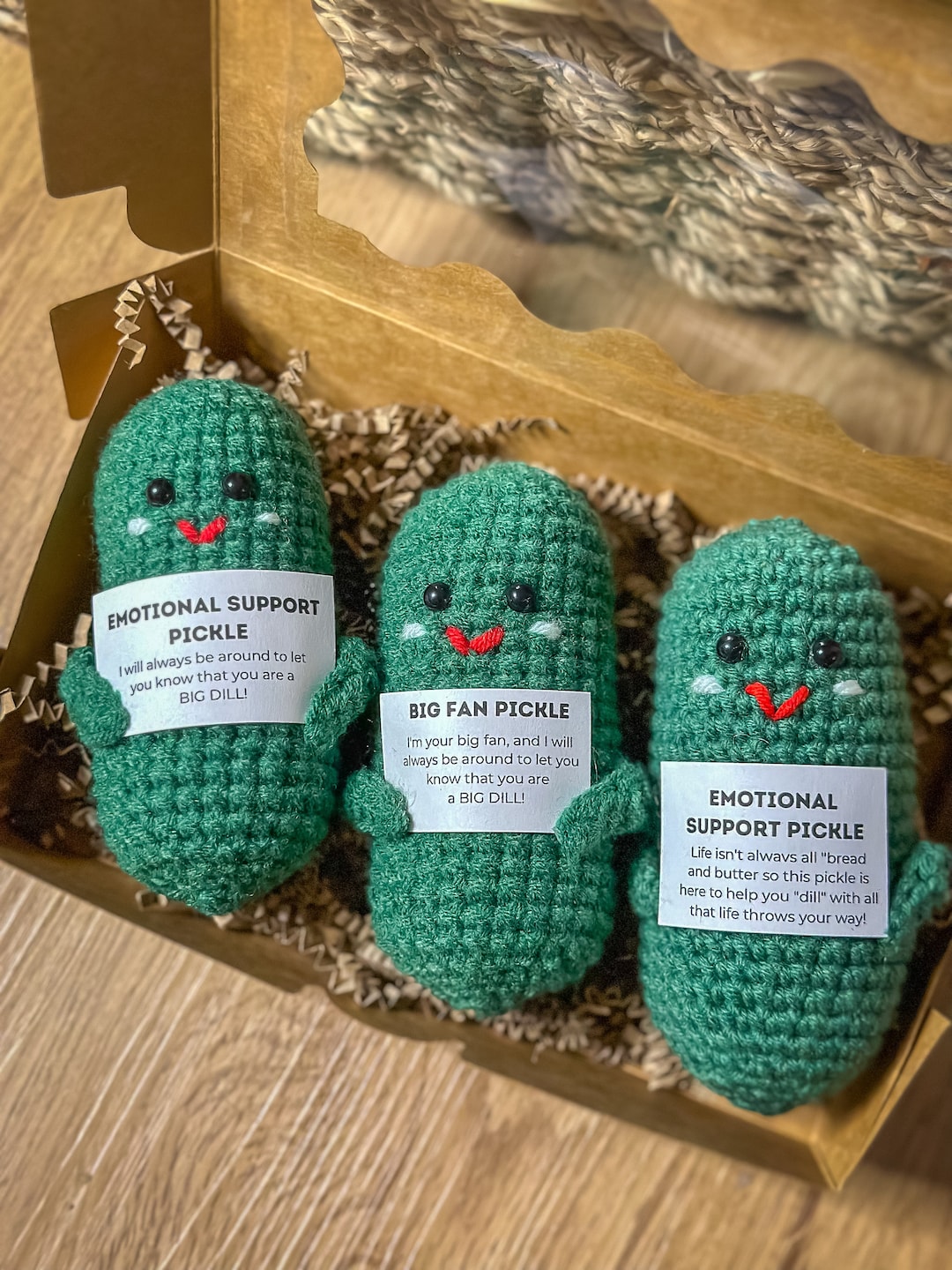 Emotional Support Pickle Positive Affirmation Card, Positive Pickle ...