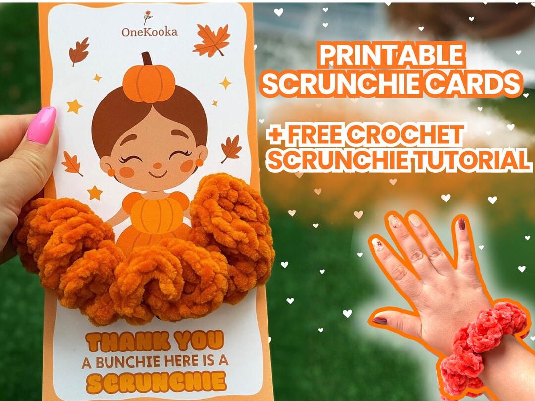 Printable Scrunchie Thank You Cards: Gift Tag Display (PDF) - Etsy