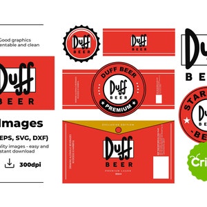 Duff Beer png Duff cerveza Logo Vector SVG/DXF/AI Duff Beer | Etsy