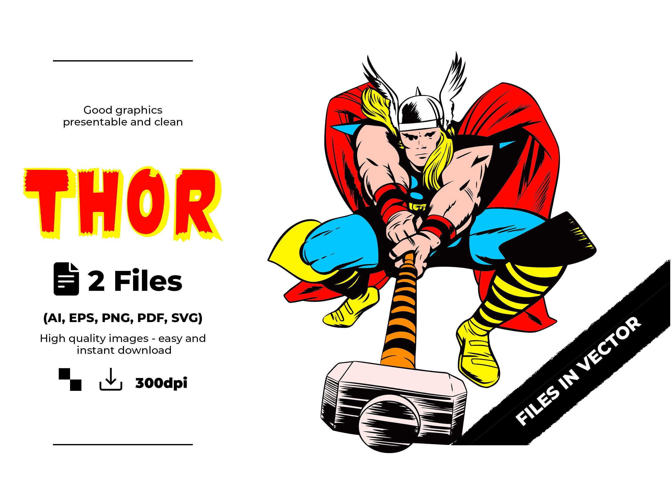 THOR VEKTOR svg eps pdf png ai cricut silhouette file | Etsy