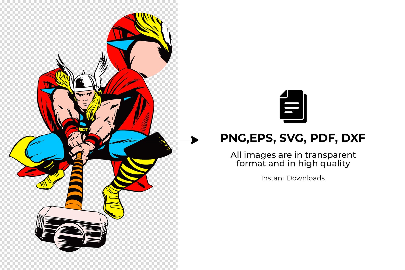 THOR VECTOR svg eps pdf png ai cricut silhouette | Etsy