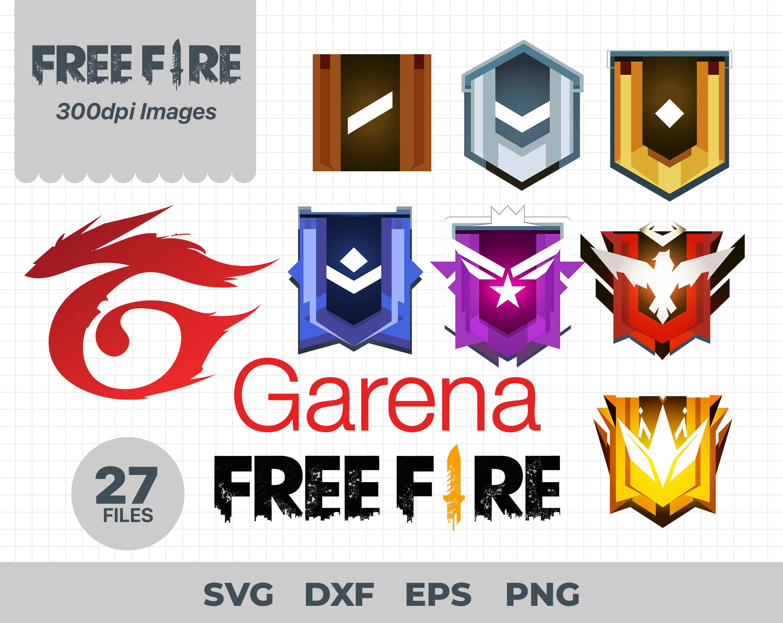 Paper Paper & Party Supplies Silhouette Studio Free Fire ranks Free ...