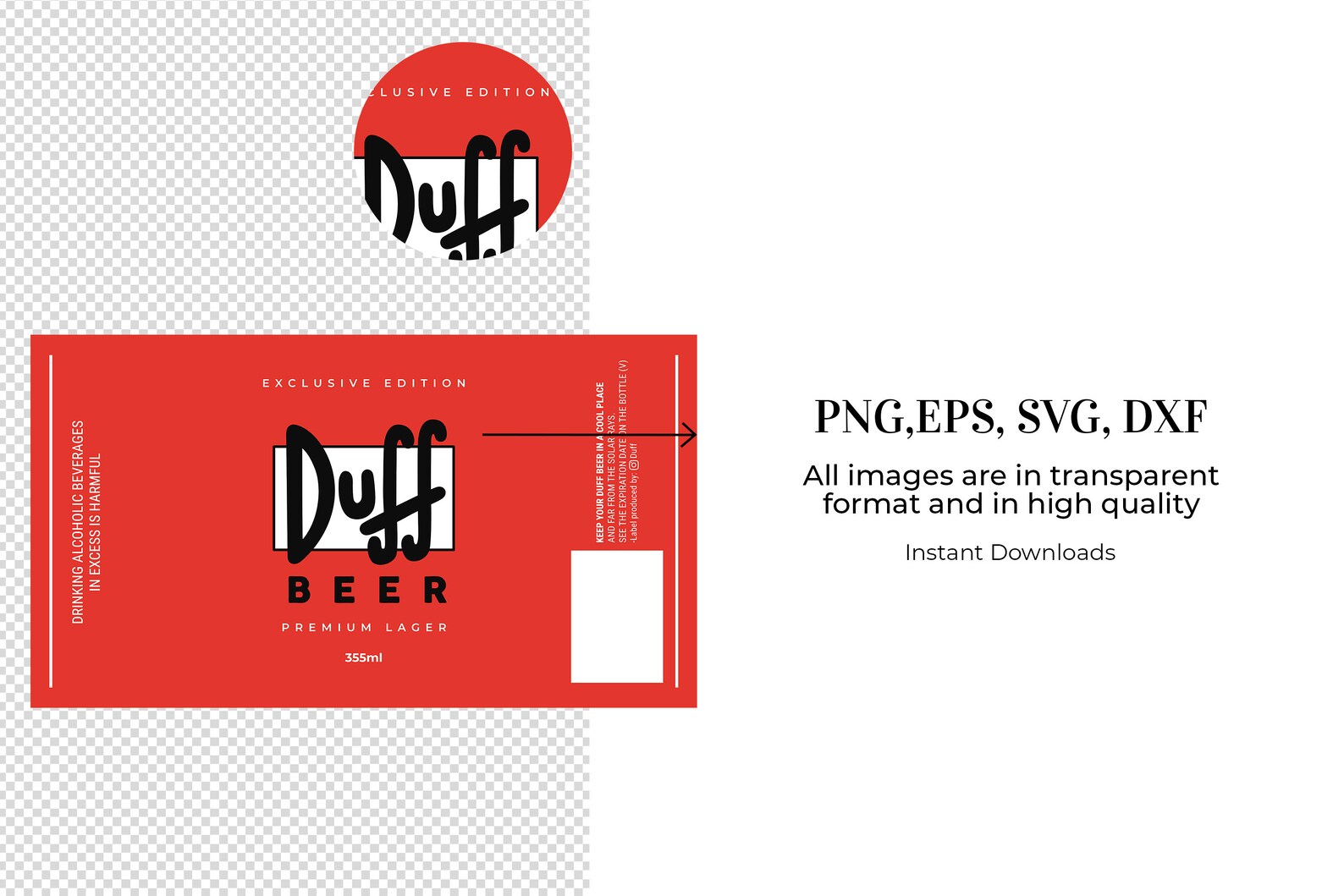 Duff Beer png Duff cerveza Logo Vector SVG/DXF/AI Duff Beer | Etsy