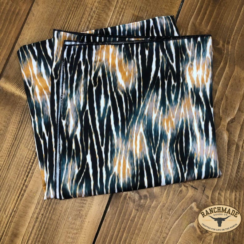Linepatterns Greenzebra Satin Wild Rag: Western Cowboy Neckerchief Men ...