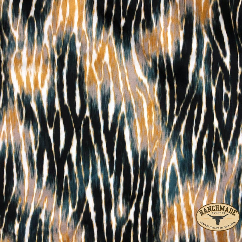 Linepatterns Greenzebra Satin Wild Rag: Western Cowboy Neckerchief Men ...