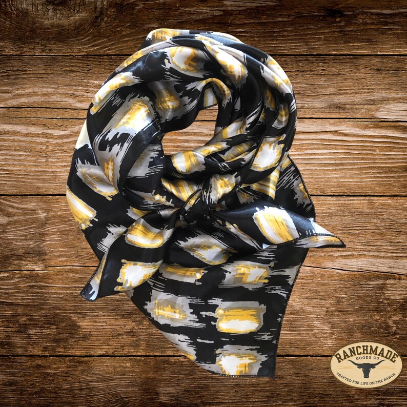 Gold Digger Satin Wild Rag: Western Cowboy Neckerchief Men’s/women's ...
