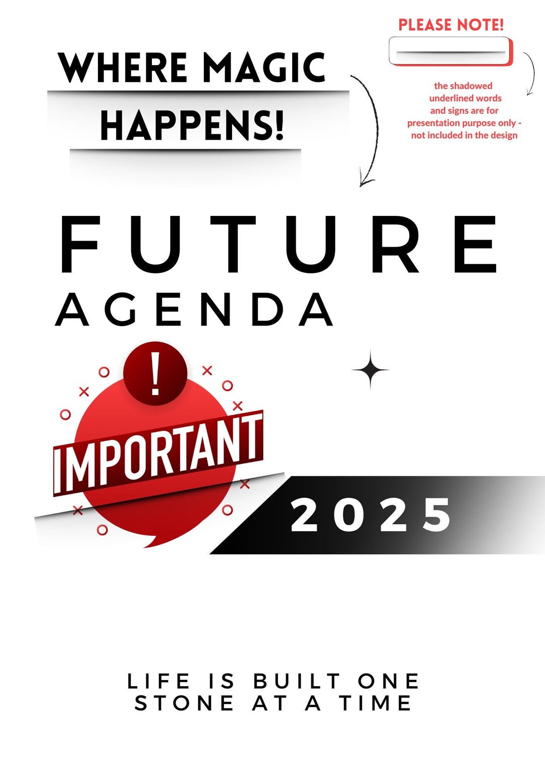 Motivational Agenda 2025 Daily Planner for Personal Growth Crisis ...