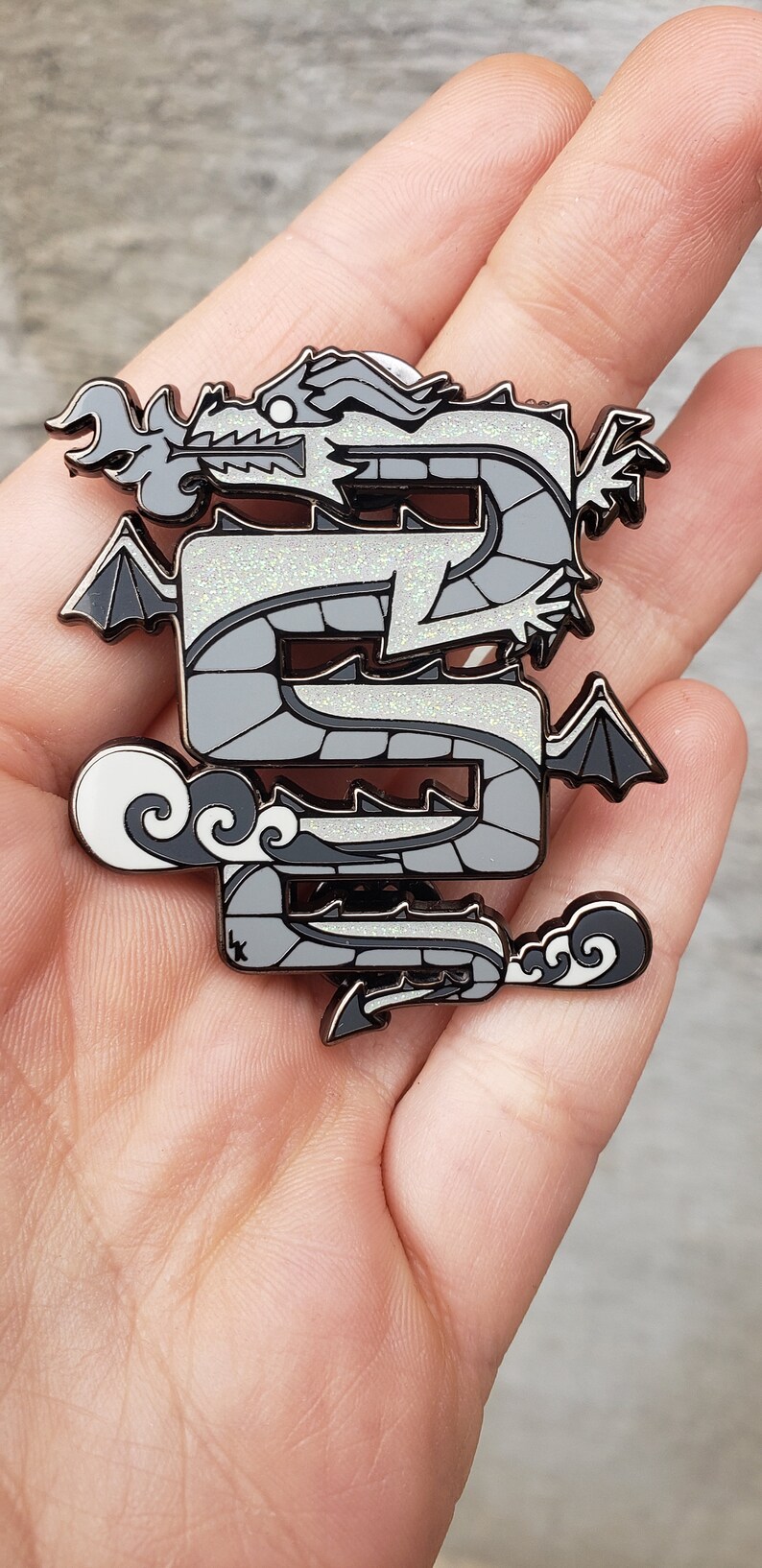 Glyph Wyvern Dragon Enamel Pin - Etsy
