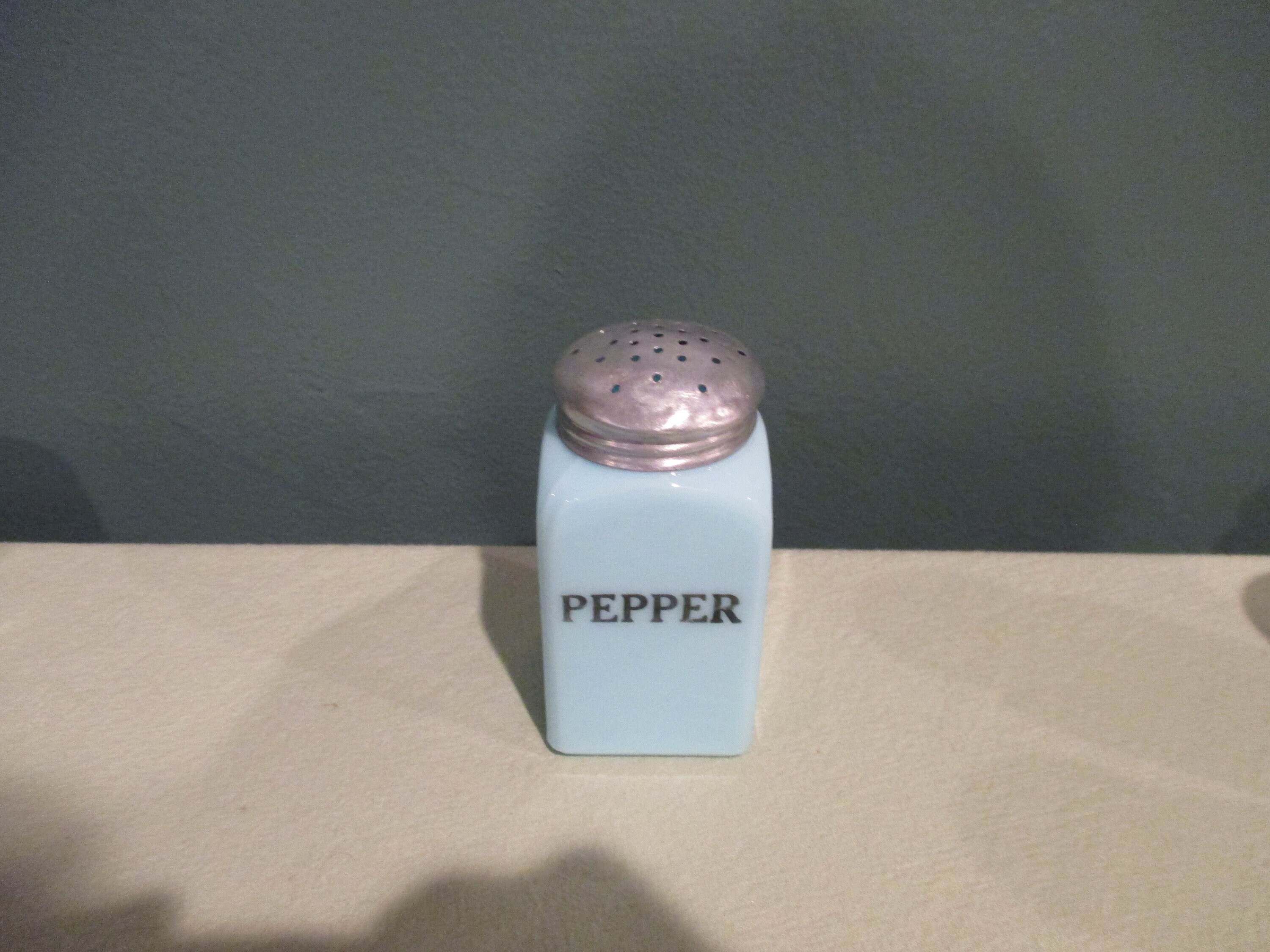 Vintage Mckee Blue Chalaine Pepper Shaker block Letter Font - Etsy