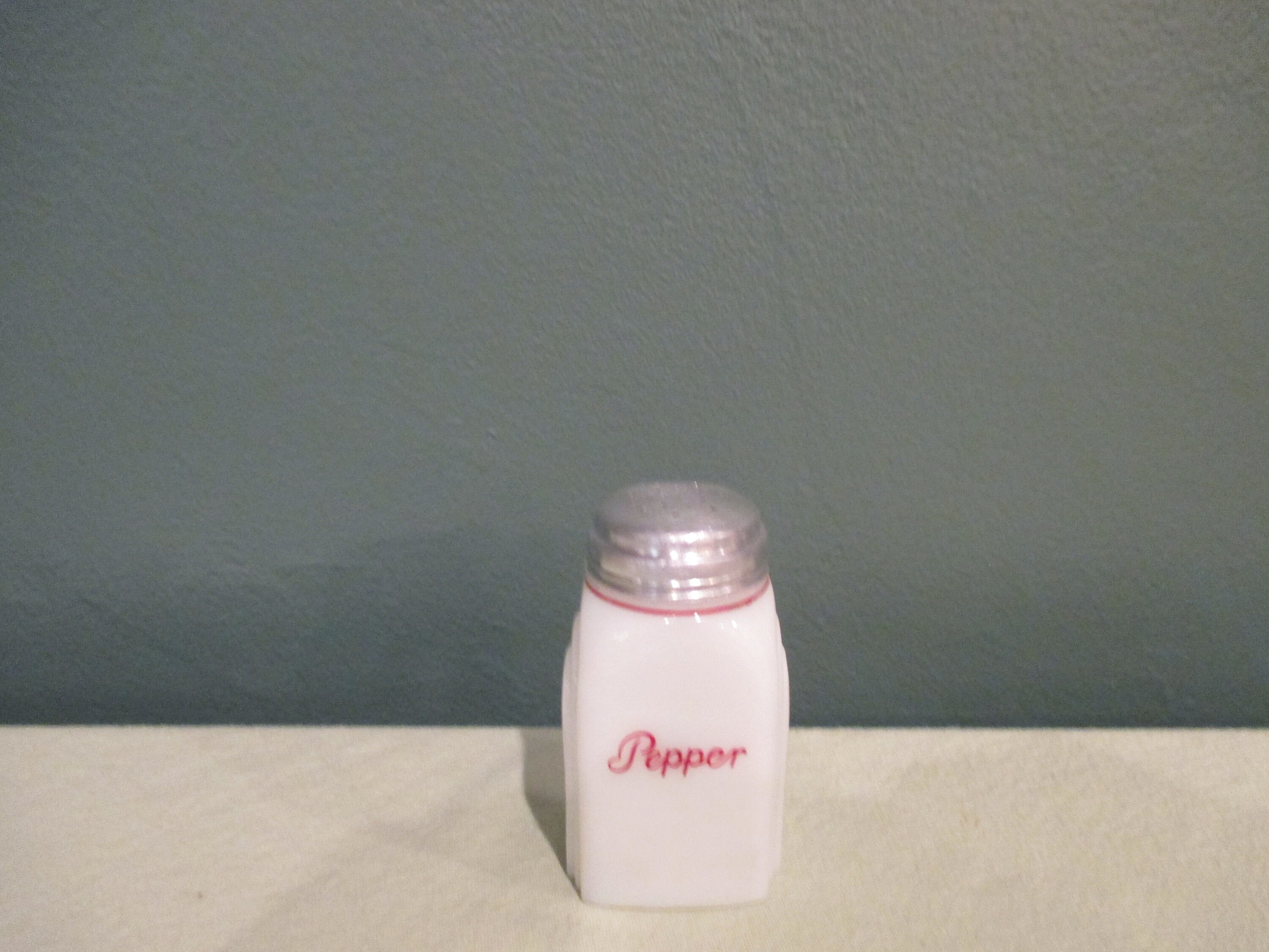 Vintage Mckee White Roman Arch Pepper Shaker red Font W/ Red Stripe - Etsy