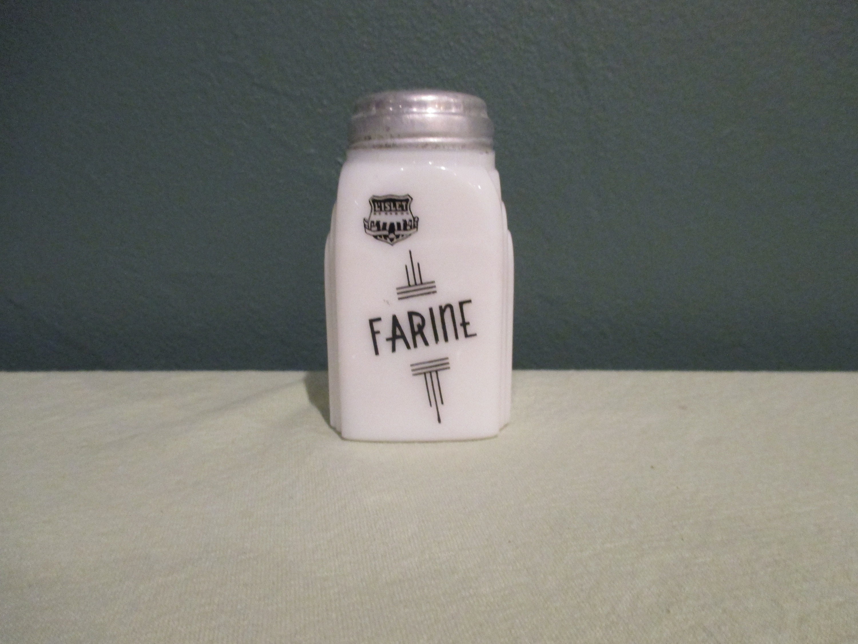 Vintage Mckee White Roman Arch Lislet French Flour farine & Sugar sucre ...